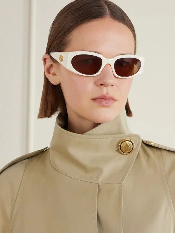 Celine Journey Round-frame Sunglasses - White