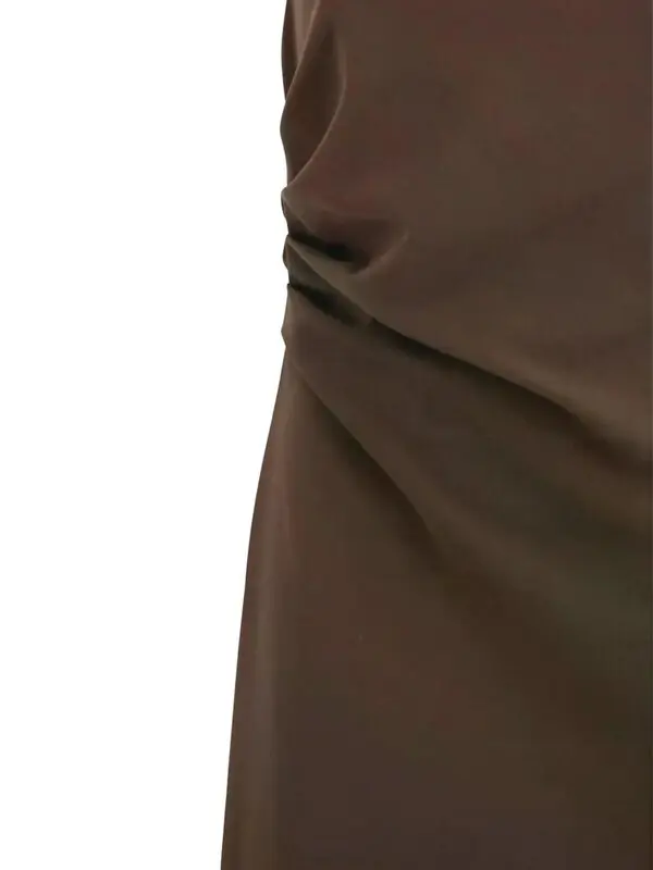 P.a.r.o.s.h One-shoulder Ruched Dress - Brown