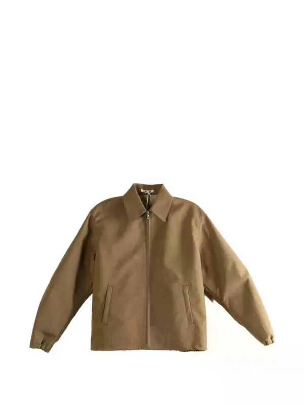 Auralee Zip Collar Jacket - Brown