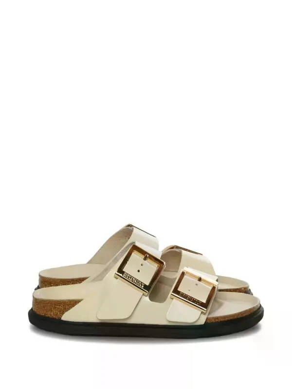 BIRKENSTOCK Arizona Droplet Buckle Leather Sandals - Neutrals
