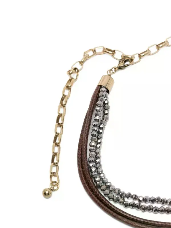Antonelli Firenze Daphne Tasseled Beaded Necklace - Grey