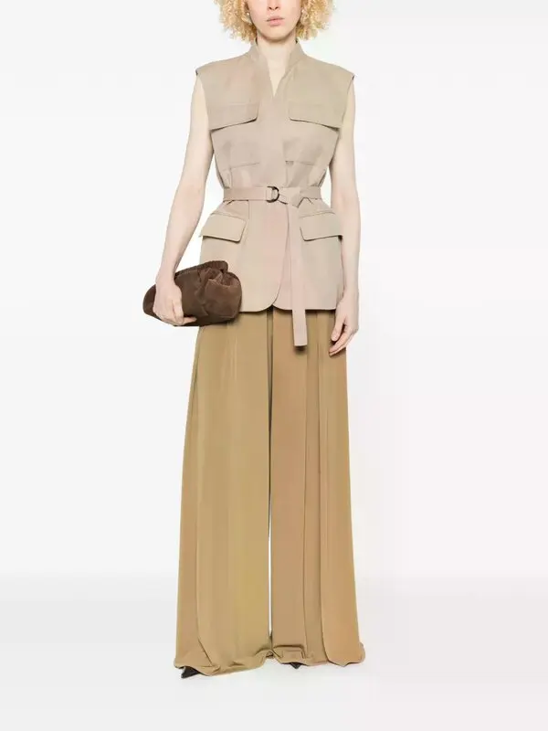 Max Mara Bermuda Pleated Trousers - Neutrals
