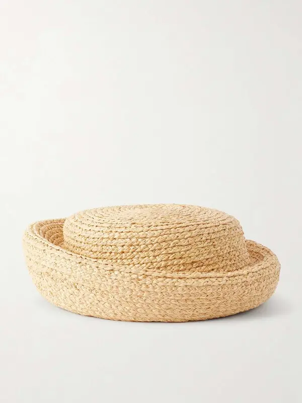 GIGI BURRIS MILLINERY Laura Woven Raffia Pillbox Hat - Neutral