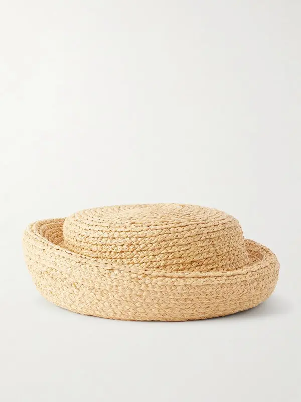 GIGI BURRIS MILLINERY Laura Woven Raffia Pillbox Hat - Neutrals