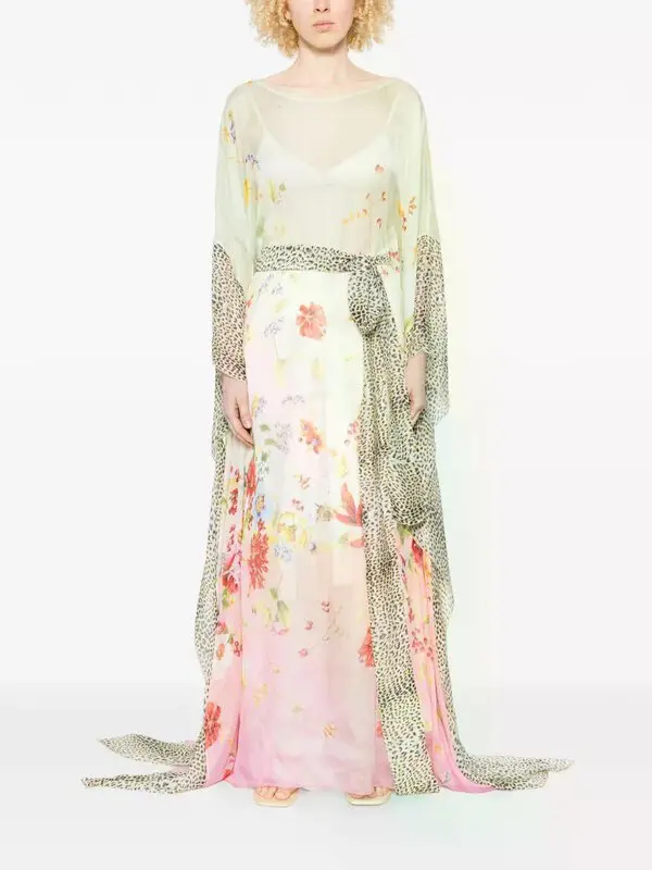 Roberto Cavalli Floral-print Kaftan Maxi Dress