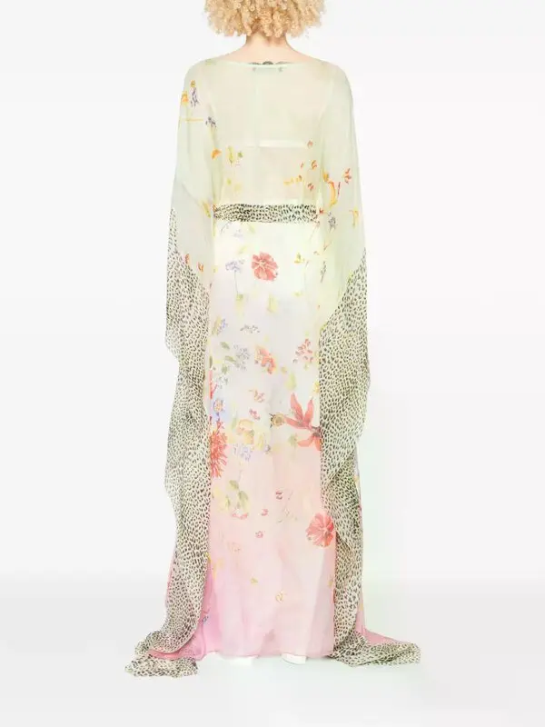 Roberto Cavalli Floral-print Kaftan Maxi Dress
