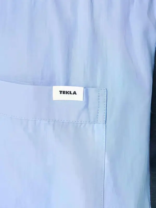 TEKLA Logo-patch Tie-waist Pajama Pants