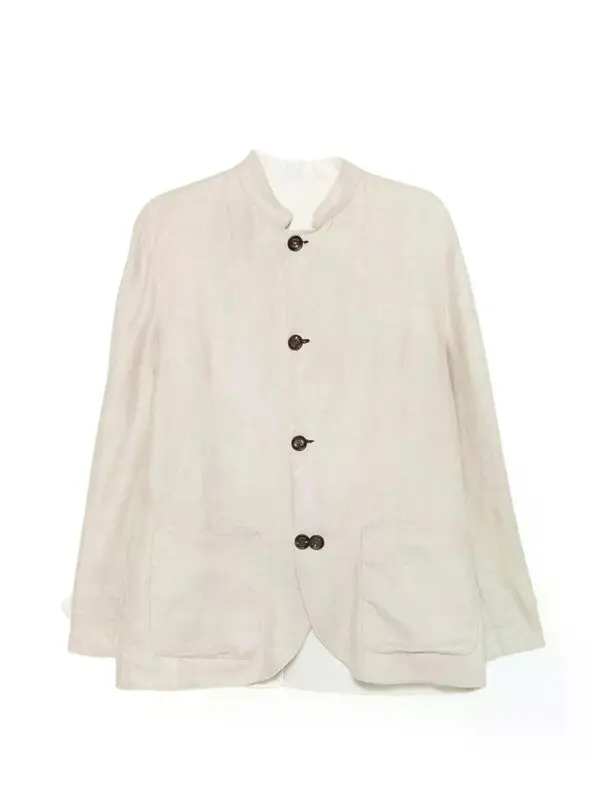 Eleventy Reversible Button-up Jacket - Neutrals