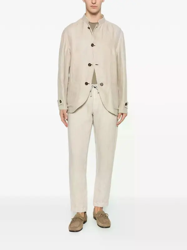 Eleventy Reversible Button-up Jacket - Neutrals
