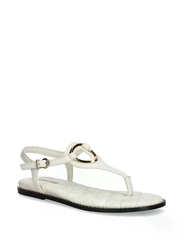 BLAUER. Leather Flat Sandals