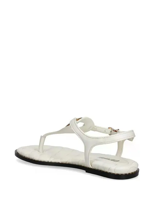 BLAUER. Leather Flat Sandals
