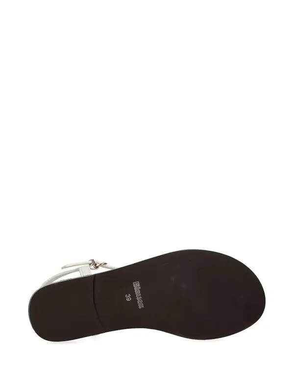 BLAUER. Leather Flat Sandals