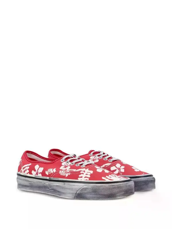 VANS Floral Authentic Sneakers - Red