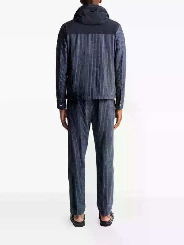 Fusalp Rocelan Pinstriped Hooded Bomber Jacket