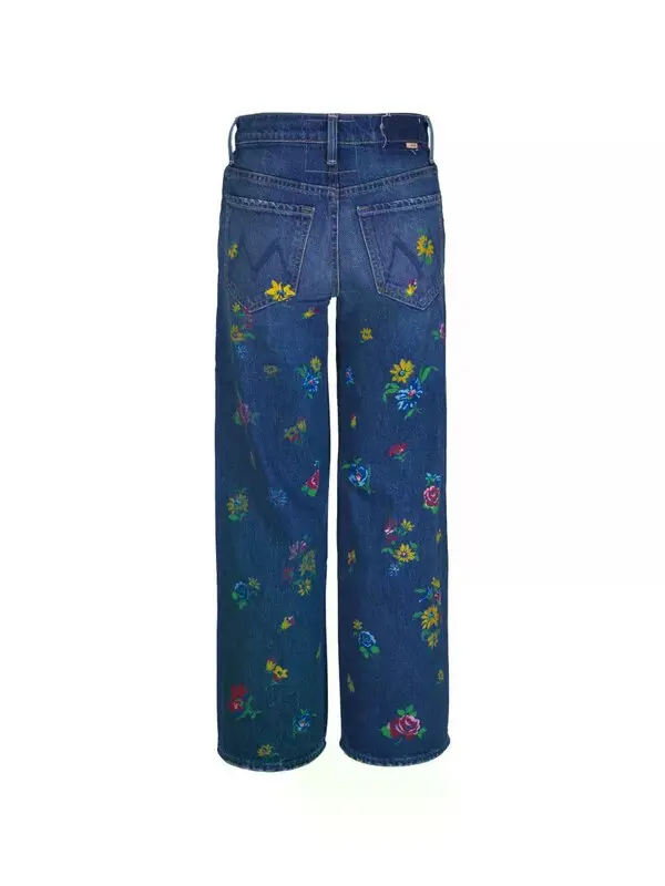 MOTHER Floral Print High-rise Jeans - Blue