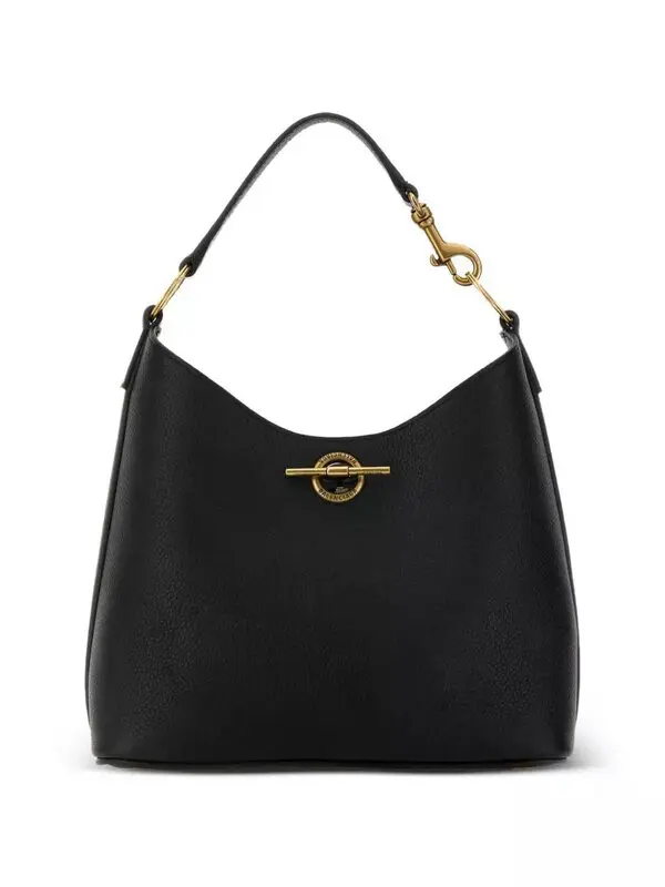 Balenciaga Small Carrie Hobo Leather Tote Bag - Black