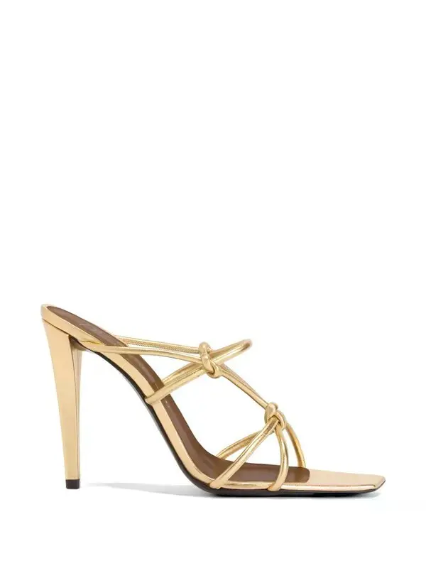 GIUSEPPE ZANOTTI Knotted 90mm Sandals - Gold