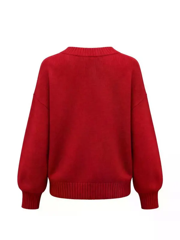 REFORMATION Jadey V-neck Sweater - Red