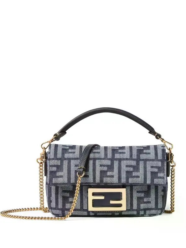 Fendi Mini Baguette Chain Tote - Blue