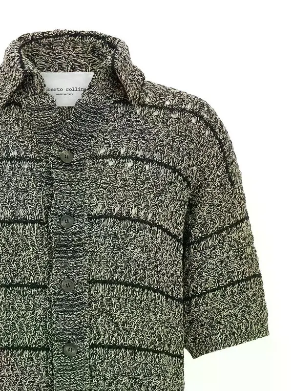 ROBERTO COLLINA Two-tone Knitted Cardigan - Neutrals