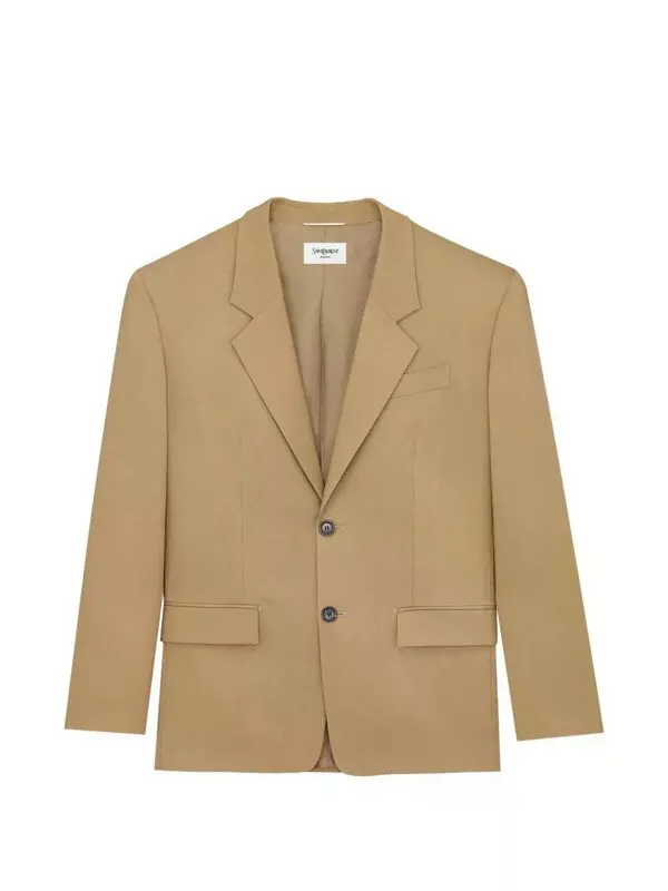 Saint Laurent Peak-lapel Blazer - Neutrals