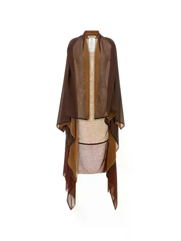 Alberta Ferretti Shawl-collar Chiffon Cardigan