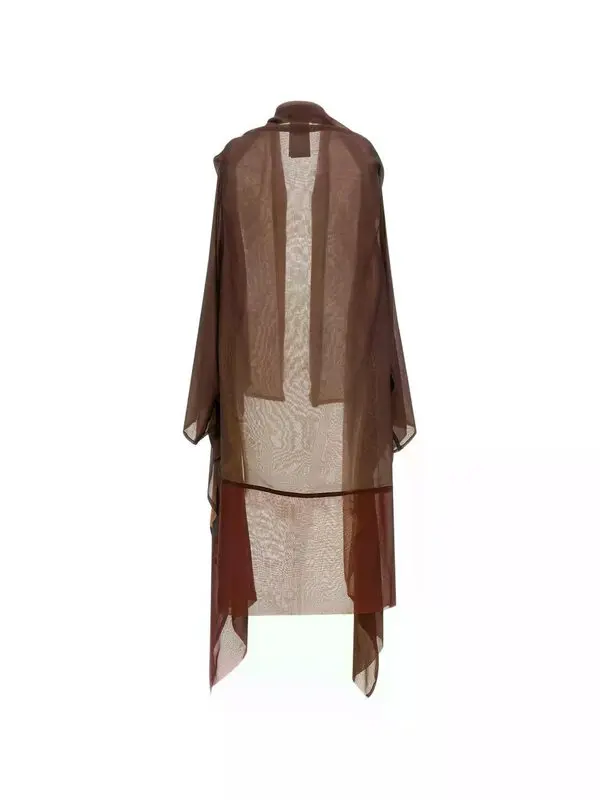 Alberta Ferretti Shawl-collar Chiffon Cardigan