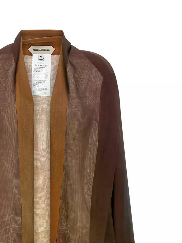 Alberta Ferretti Shawl-collar Chiffon Cardigan