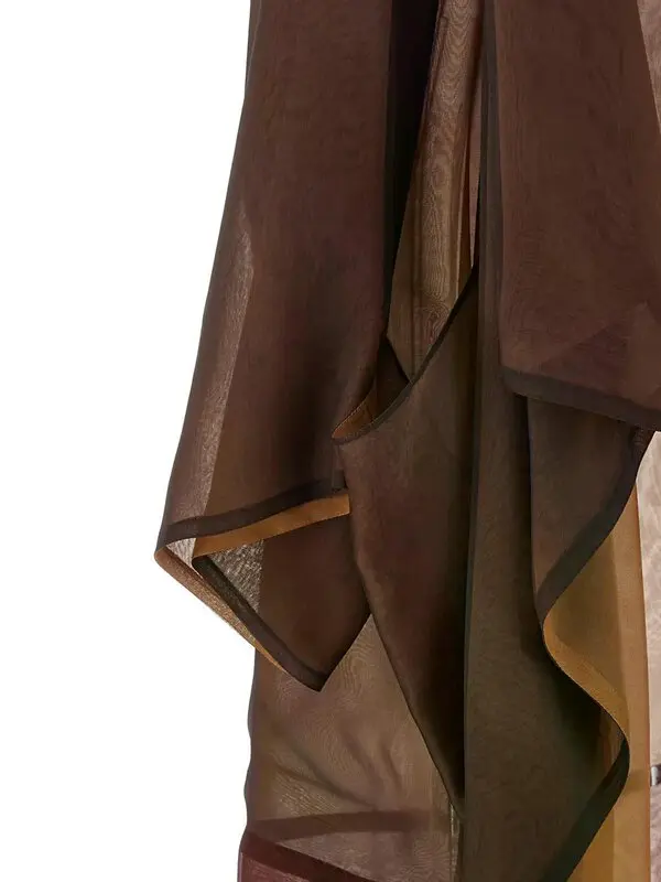 Alberta Ferretti Shawl-collar Chiffon Cardigan