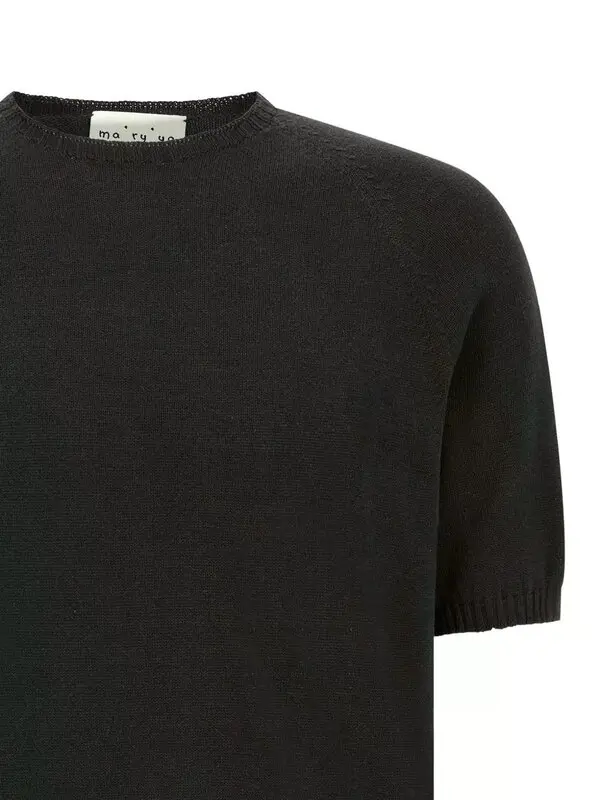 MA'RY'YA Short-sleeve Knitted T-shirt