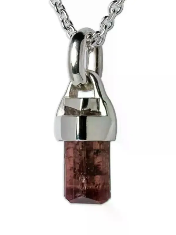 PARTS OF FOUR Talisman Rubellite Necklace - Silver