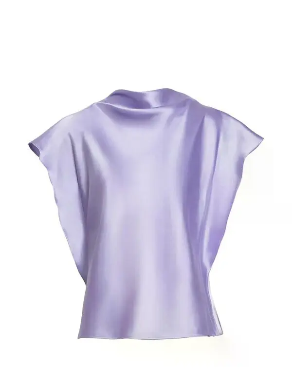Tanya Taylor Cowl Neck Top - Purple