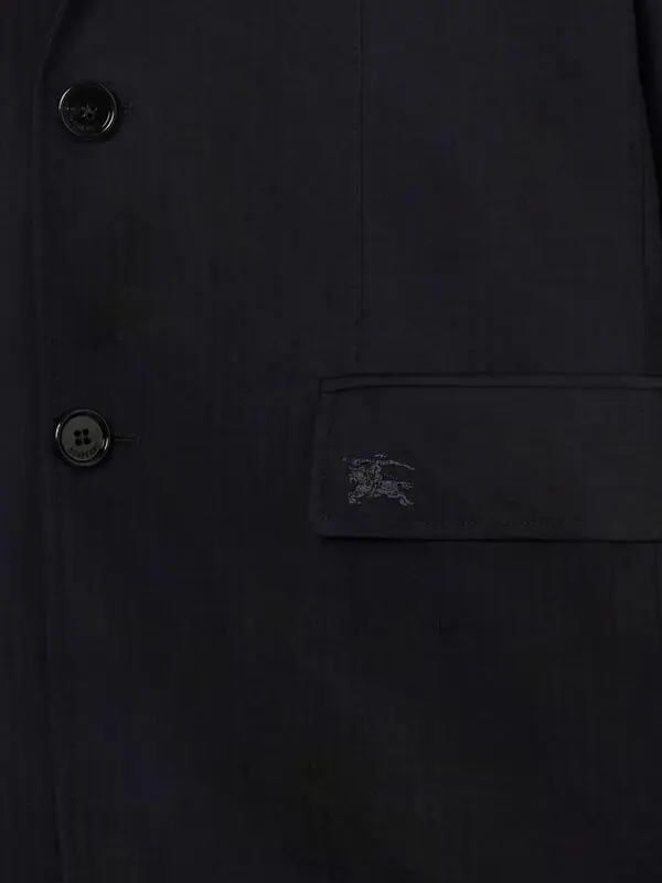 Burberry Seersucker Cotton Linen Tailored Jacket