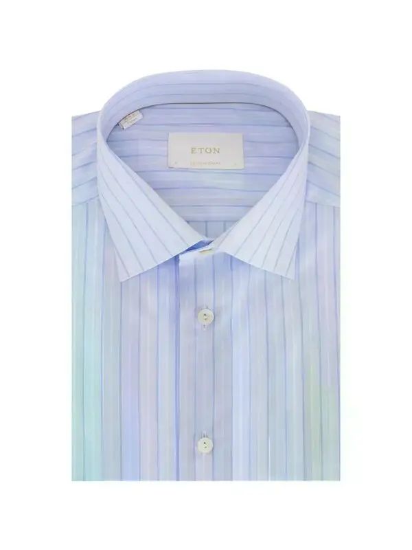 Eton Striped Dress Shirt - Blue