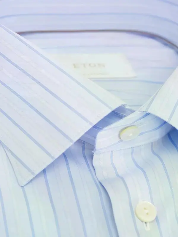 Eton Striped Dress Shirt - Blue
