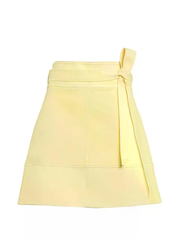 Tanya Taylor Courtney Tie-detail A-line Skirt - Yellow