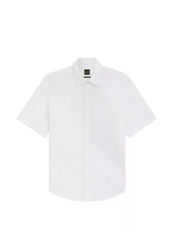 BOSS Patterned Short-sleeved Shirt - White