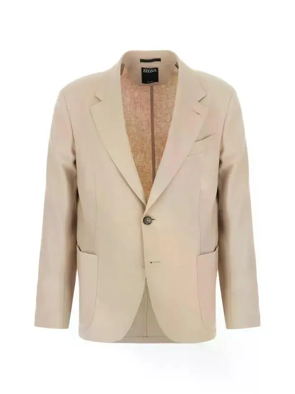 Zegna Single-breasted Blazer - Neutrals