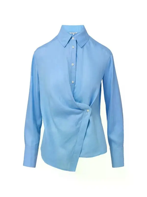 Veronica Beard Perezzi Draped Shirt - Blue