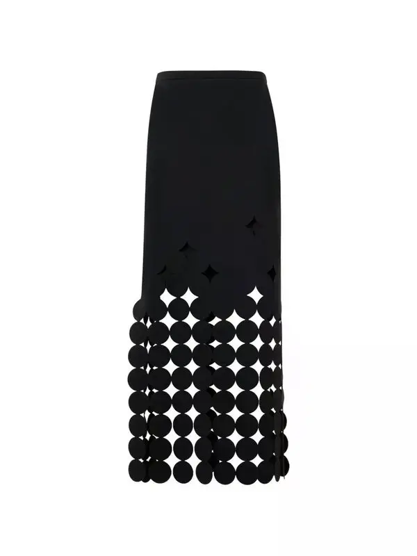 Akris Dropping Dot Cut-out Skirt - Black