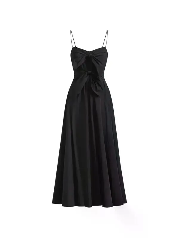 Derek Lam 10 Crosby Unity Tie-front Poplin Dress - Black