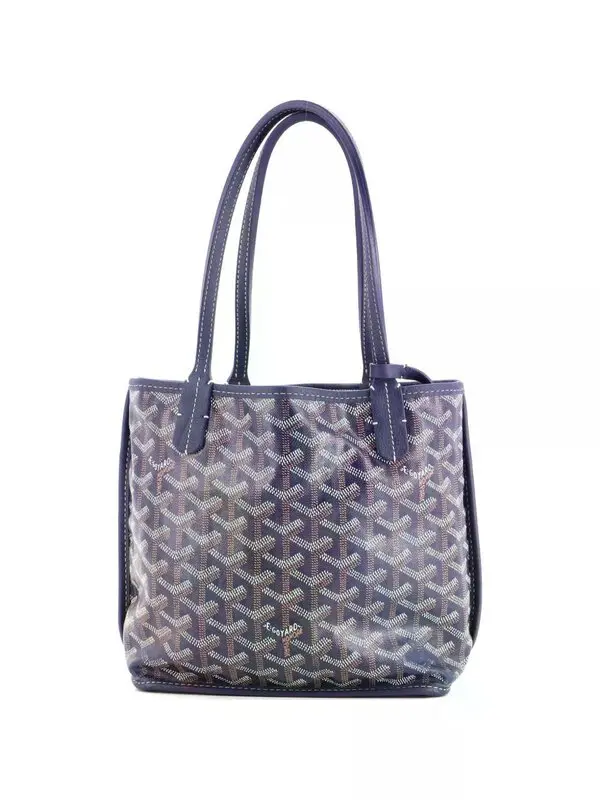 Goyard Anjou Reversible Tote Coated Canvas Mini Satchel - Blue