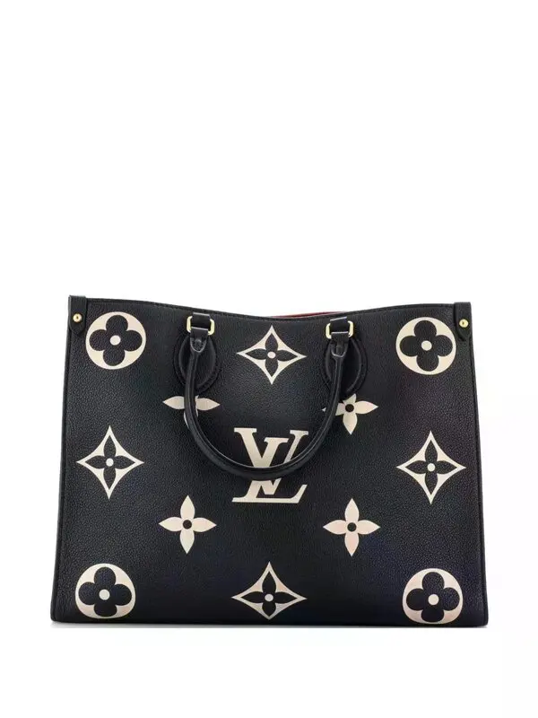 LOUIS VUITTON Onthego Tote Bicolor Monogram Empreinte Giant Mm Shoulder Bag - Black