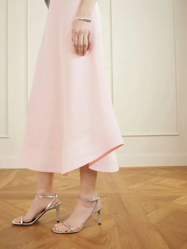 Stella McCartney Silk-crepe Midi A-line Skirt