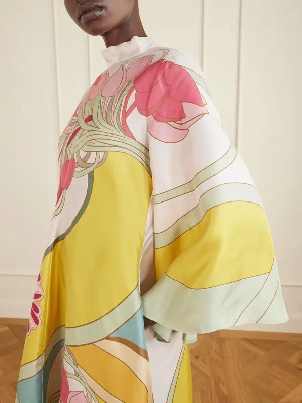 La DoubleJ Floral-print Silk Maxi Dress