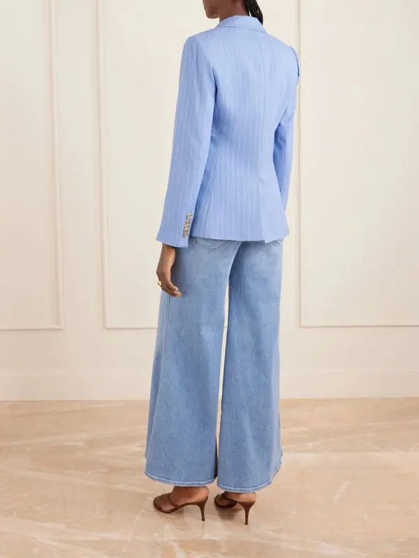 Veronica Beard Miller Pinstriped Blazer - Blue