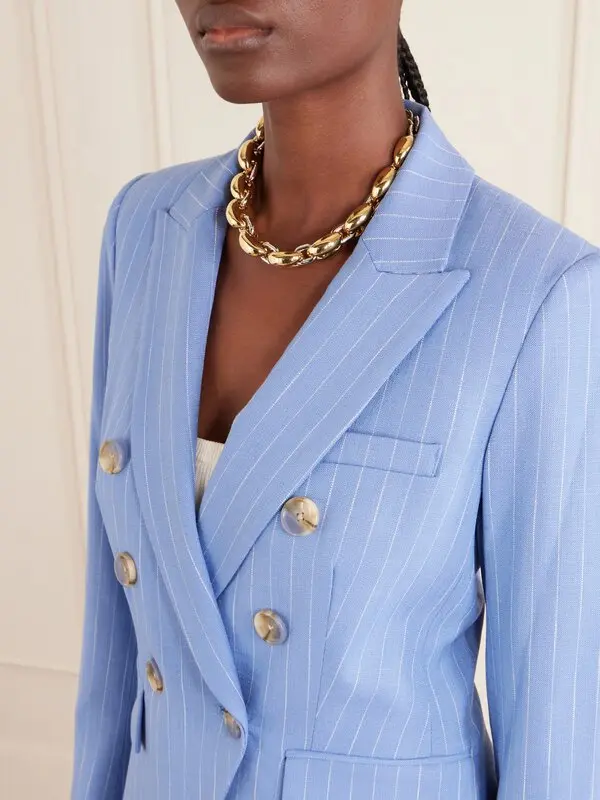 Veronica Beard Miller Pinstriped Blazer - Blue