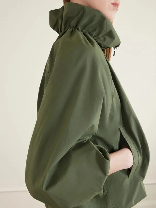 Veronica Beard Circe Faille Bomber Jacket - Green