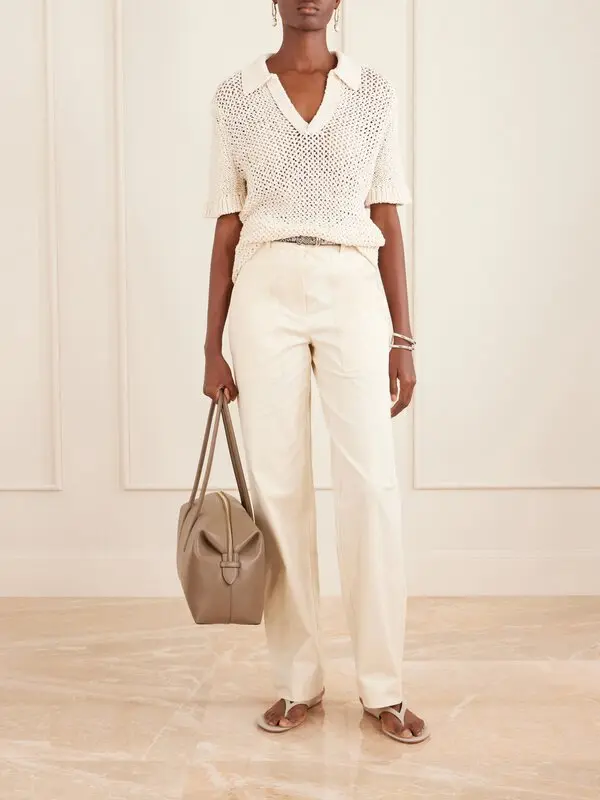 JOSEPH Jaber Straight-leg Cotton-blend Pants