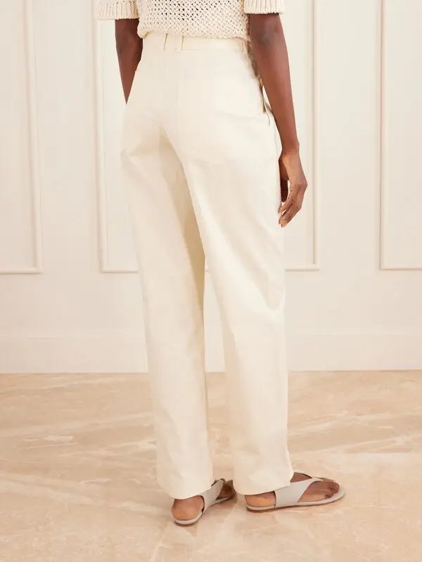 JOSEPH Jaber Straight-leg Cotton-blend Pants